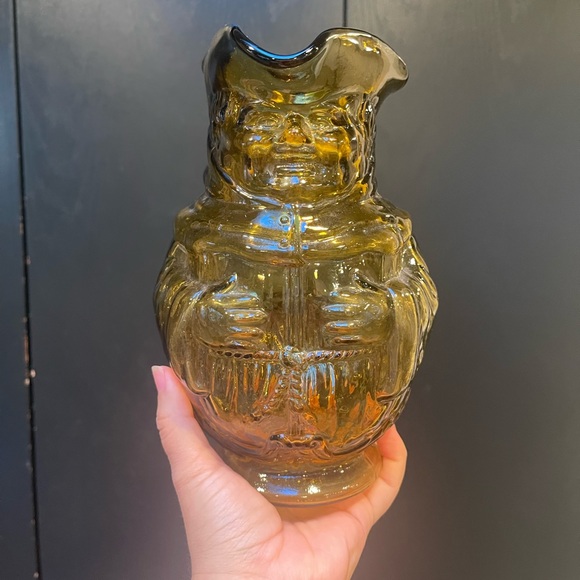 Vintage | Kitchen | Vintage Friar Tuck Monk Amber Glass Pitcher | Poshmark